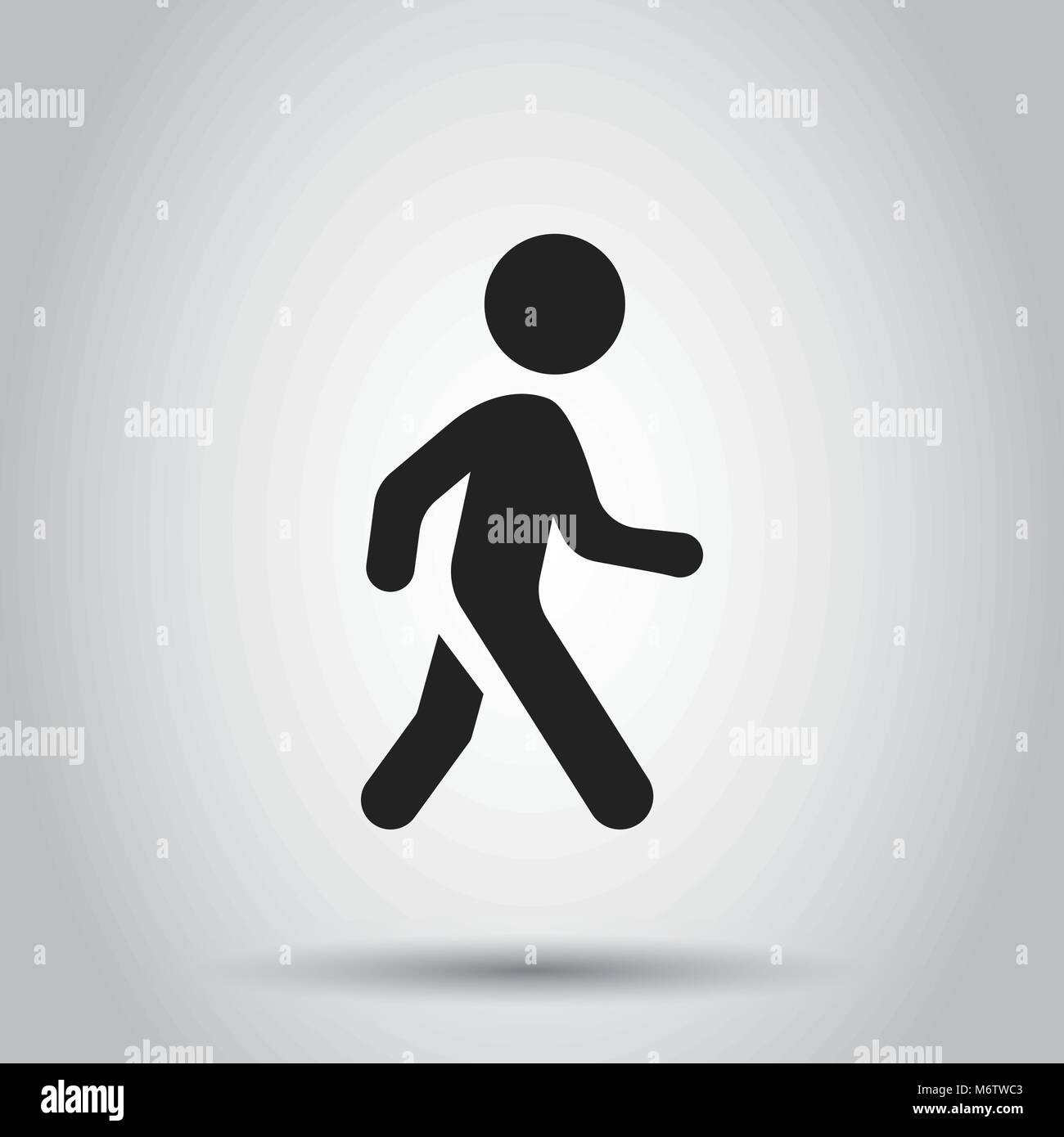 Walking man vector icon. People walk sign illustration. Business ...