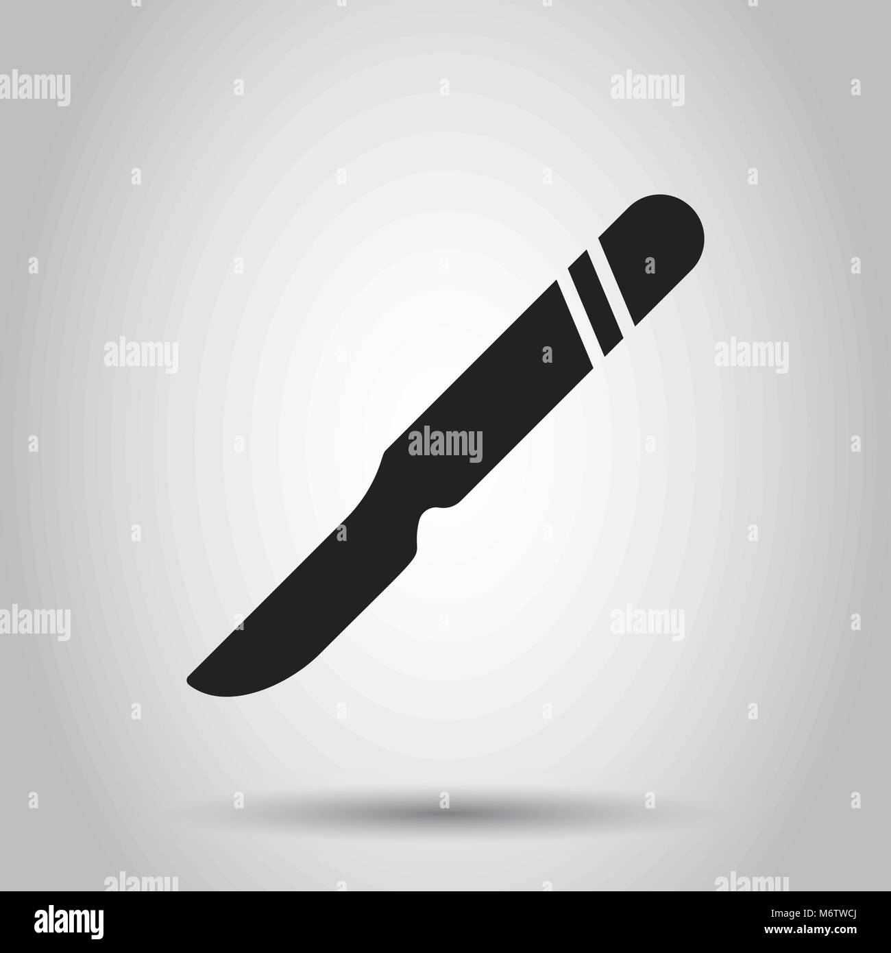 Medical scalpel vector icon. Hospital surgery knife sign illustration ...