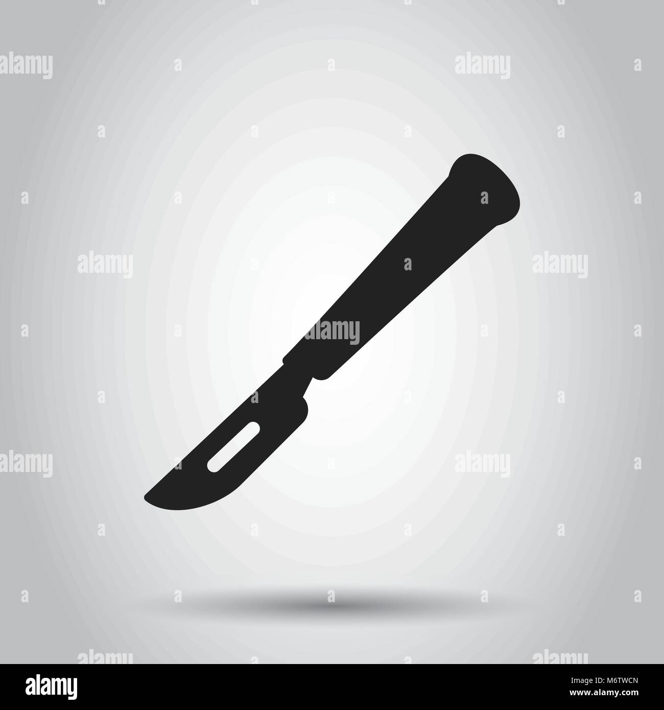 Medical scalpel vector icon. Hospital surgery knife sign illustration ...