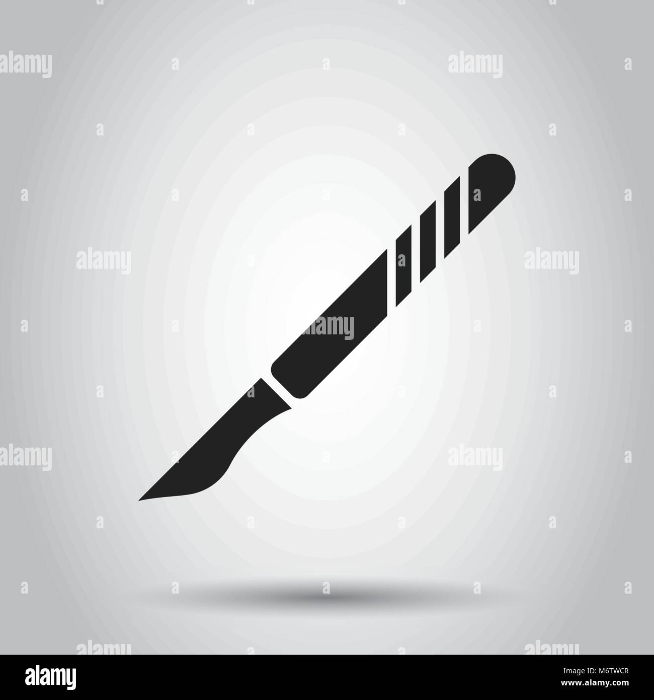 Medical scalpel vector icon. Hospital surgery knife sign illustration ...