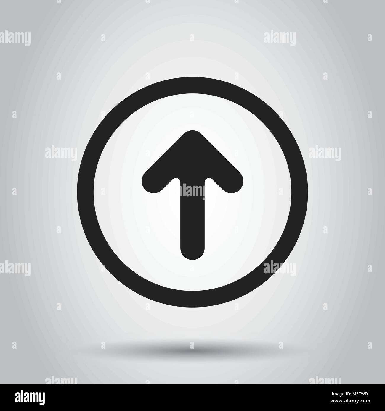 Arrow up vector icon. Forward arrow sign illustration. Business concept ...