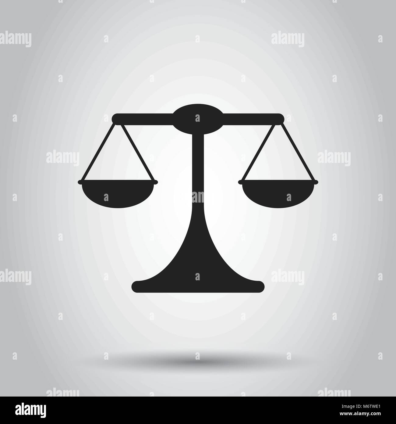 Scale weigher vector icon. Weigher, balance sign illustration. Business ...