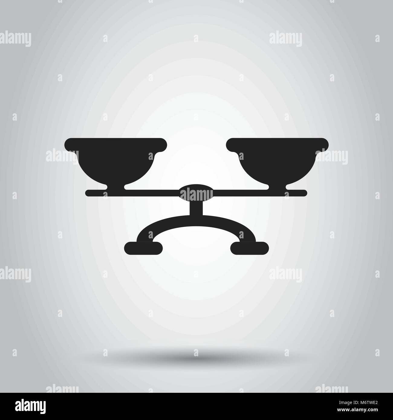 Scale weigher vector icon. Weigher, balance sign illustration. Business ...