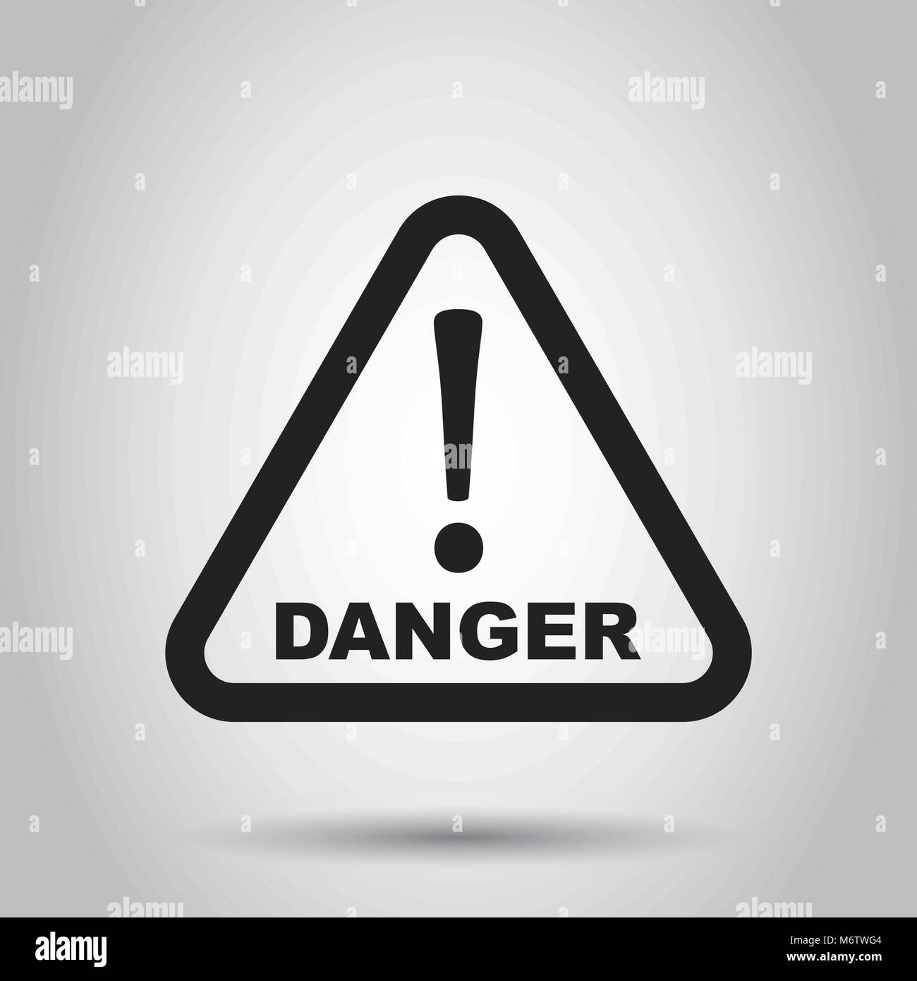 Danger sign vector icon. Attention caution illustration. Business ...