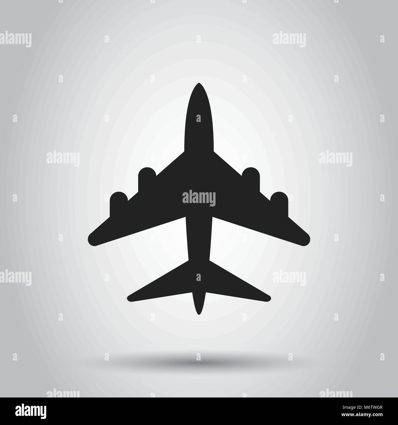 Airplane sign vector icon. Airport plane illustration. Business concept ...