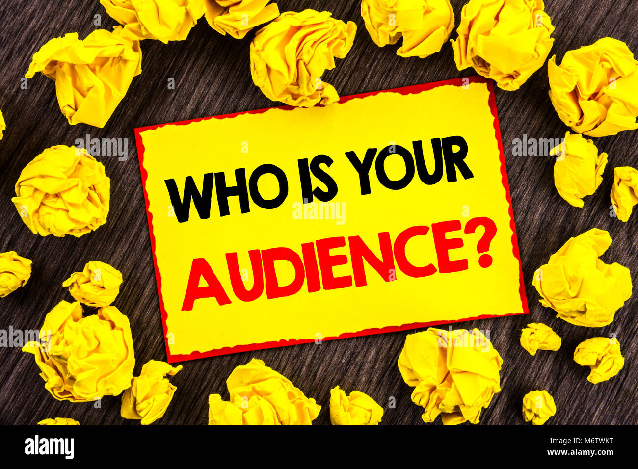 Handwriting Announcement text Who Is Your Audience Question. Conceptual ...