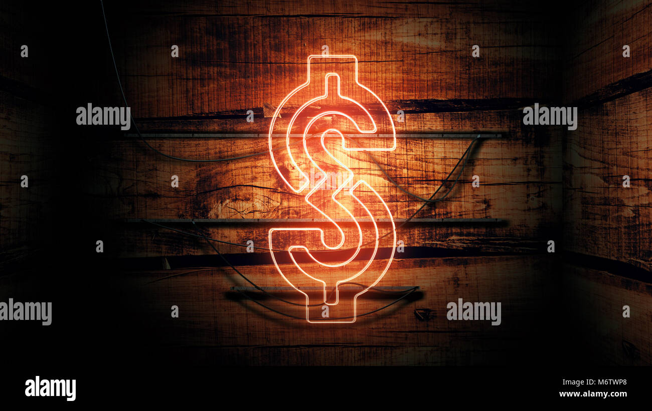 Dollar sign neon sign hi-res stock photography and images - Alamy