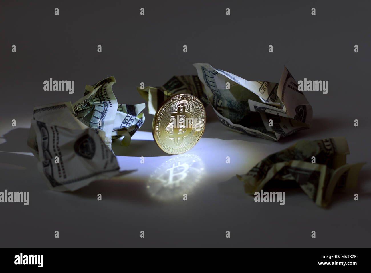 Crumpled up dollar bills hi-res stock photography and images - Alamy