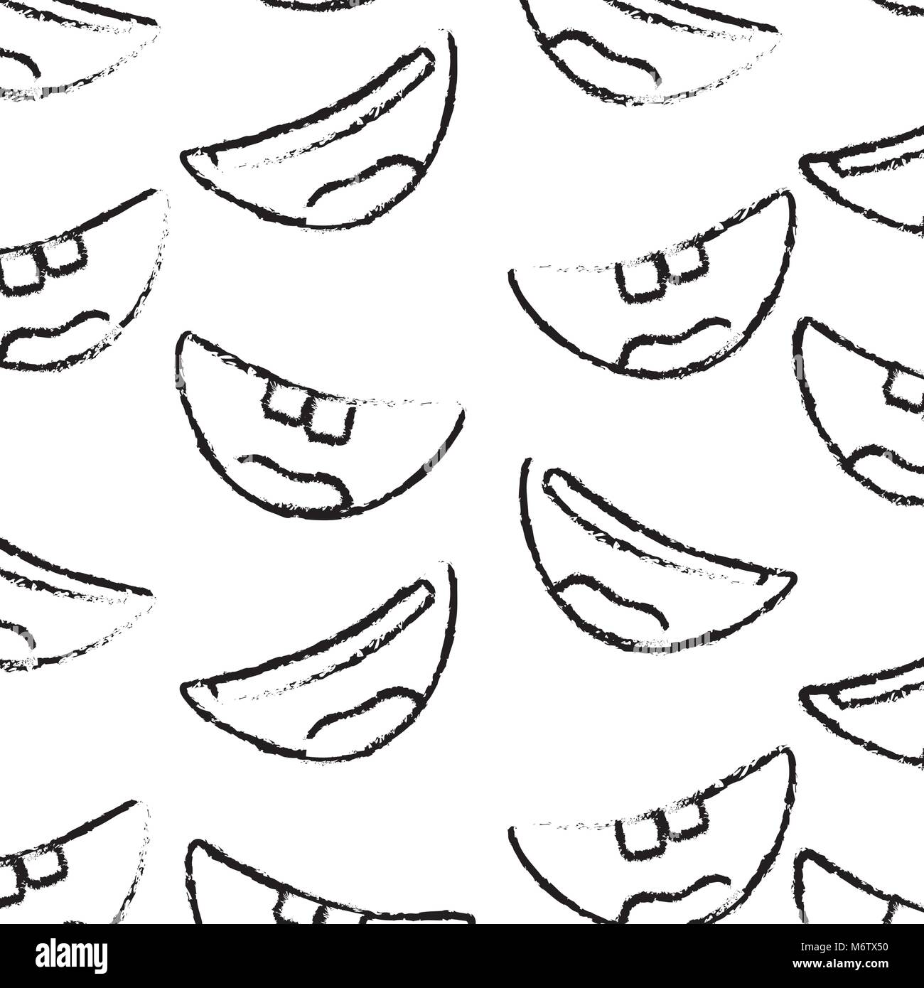 pattern with mouths face expressions smile laughing vector illustration ...