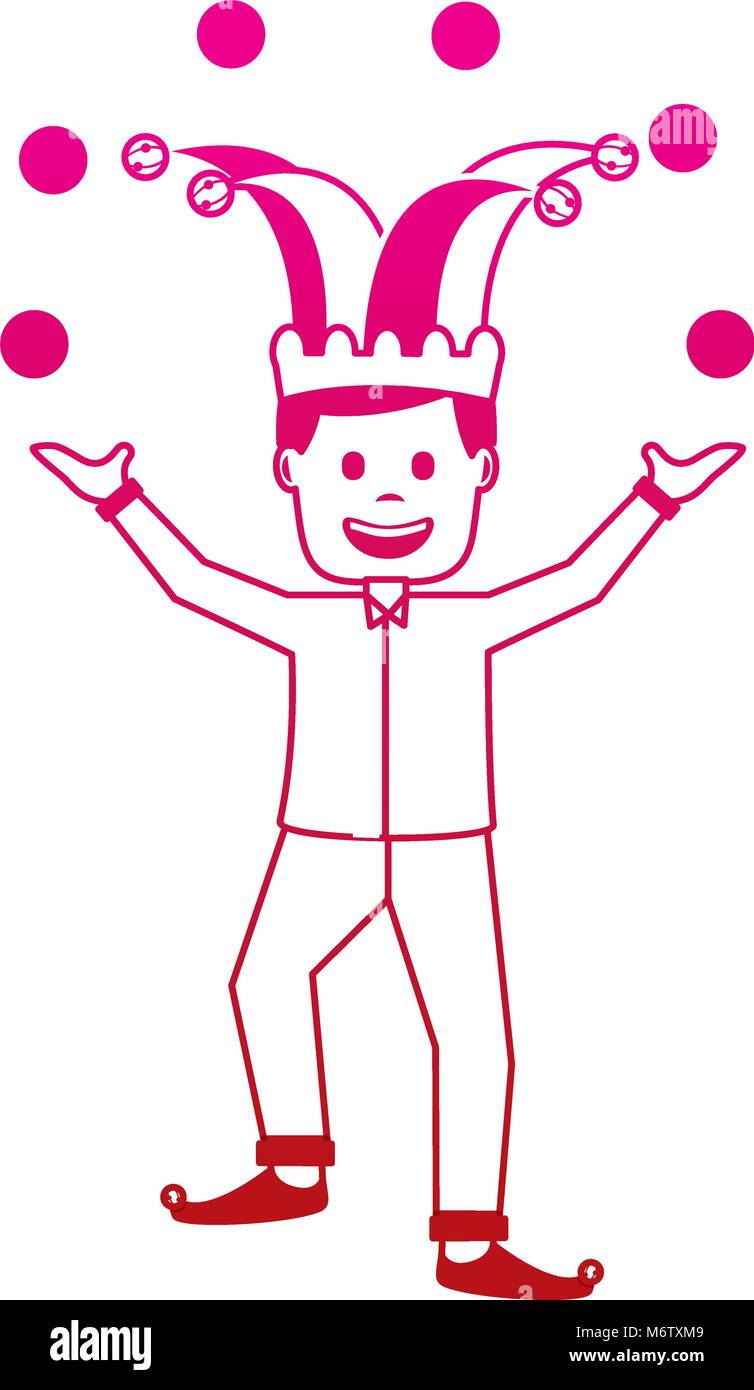 fools day joker make trick balls surprise box vector illustration ...