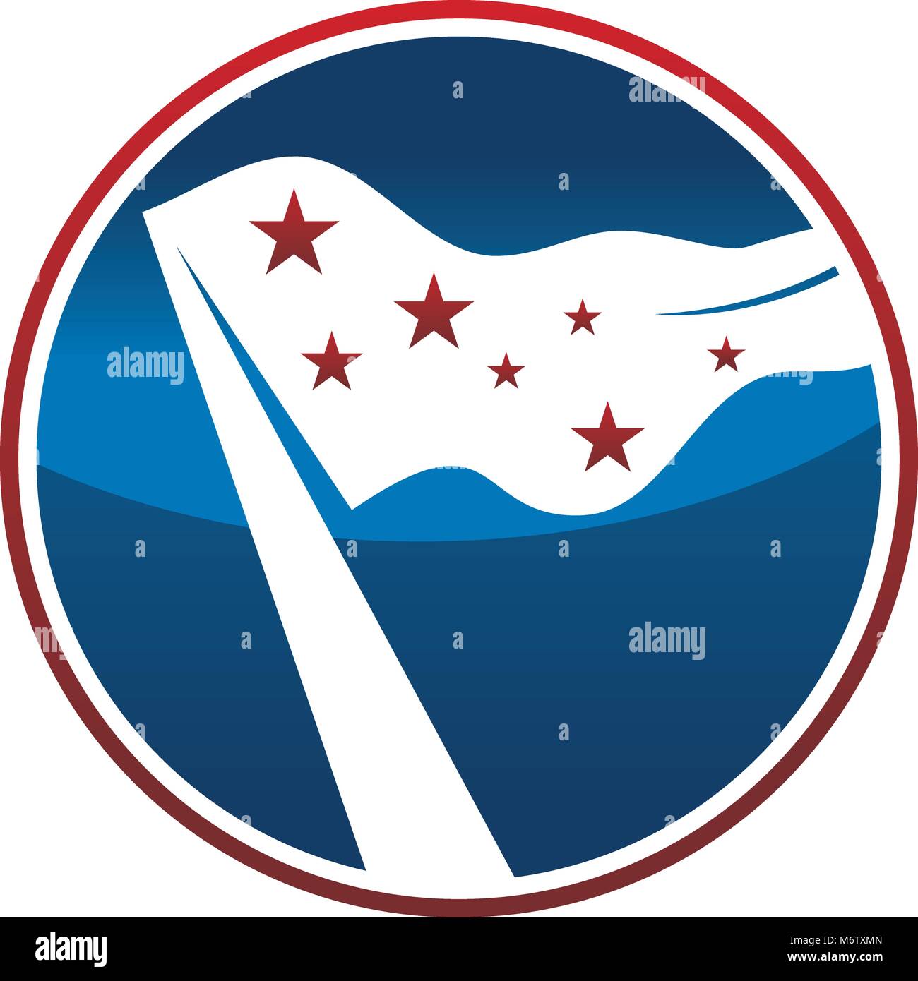 Freedom Flag Logo Design Template Vector Stock Vector Image & Art - Alamy