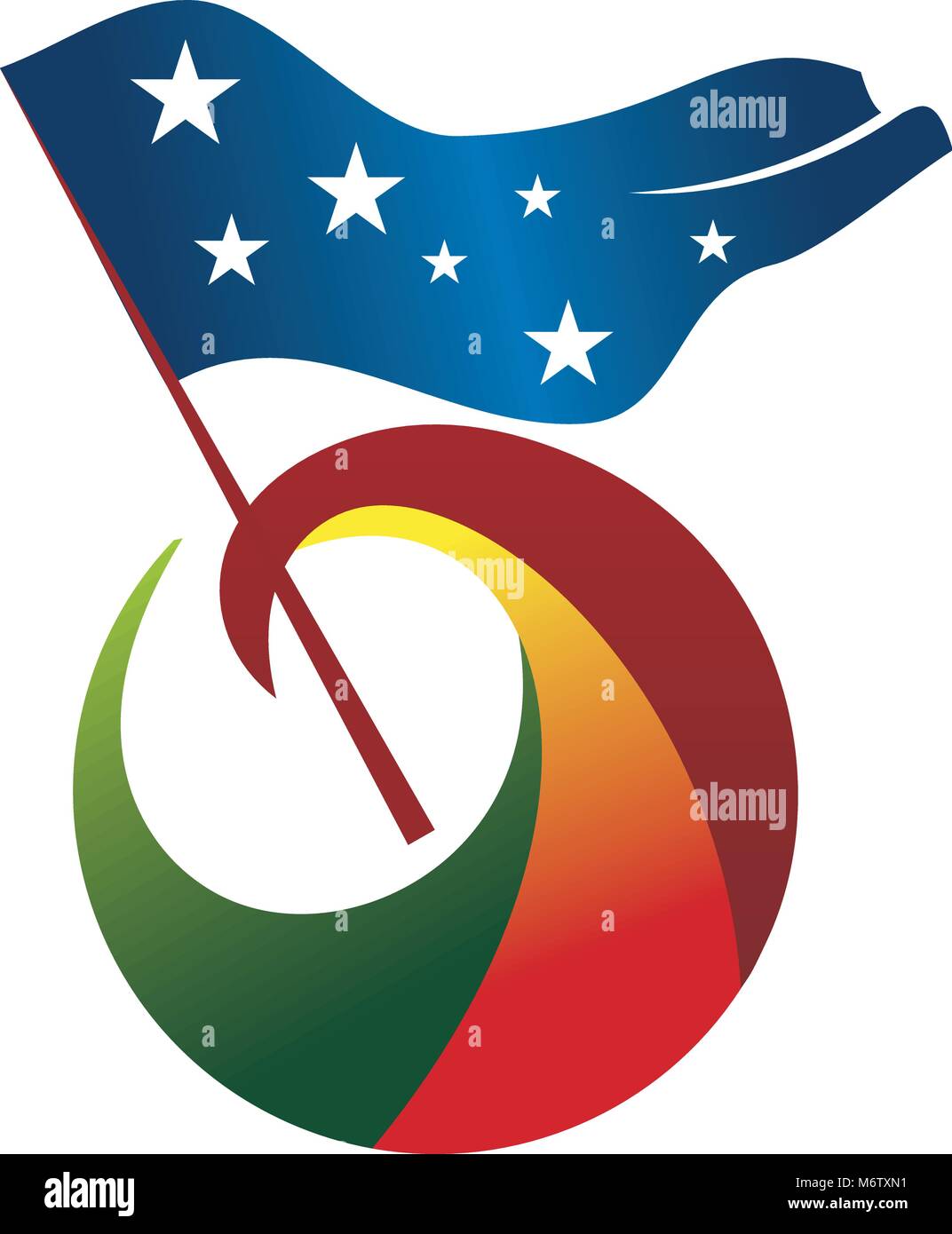 Freedom Flag Logo Design Template Vector Stock Vector Image & Art - Alamy