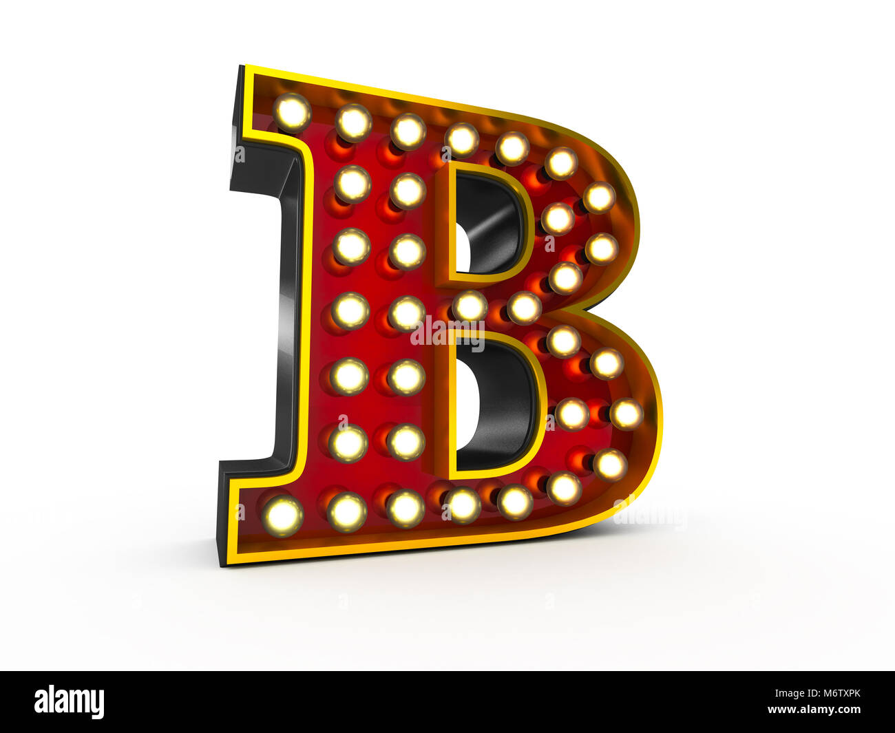 High quality 3D illustration of the letter B in Broadway style with ...