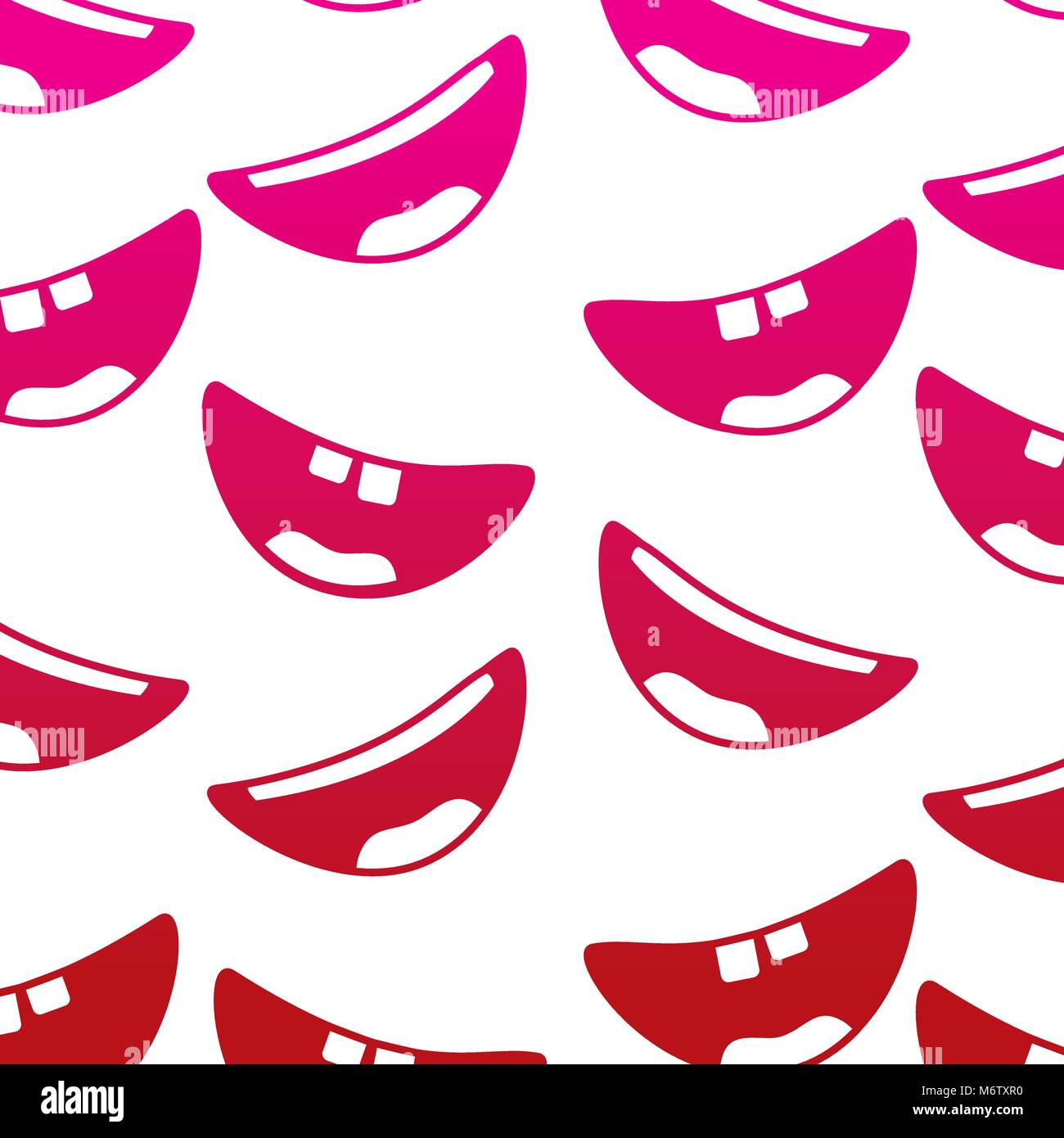 pattern with mouths face expressions smile laughing vector illustration ...