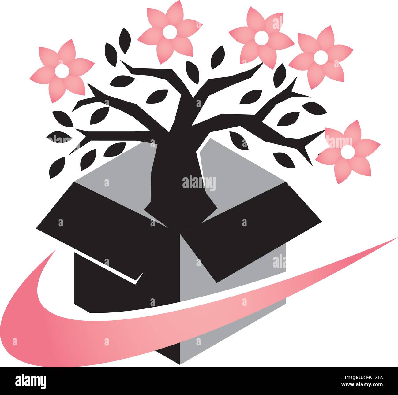 Flower Delivery Logo Design Template Vector Stock Vector Image & Art ...