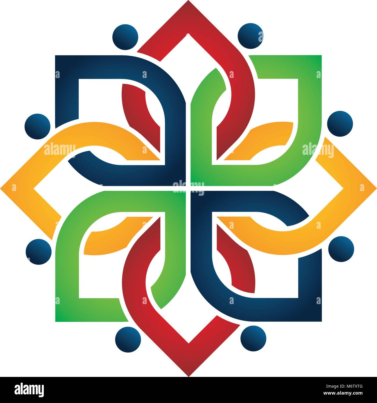 Flower Connection Team Work Stock Vector Image & Art - Alamy