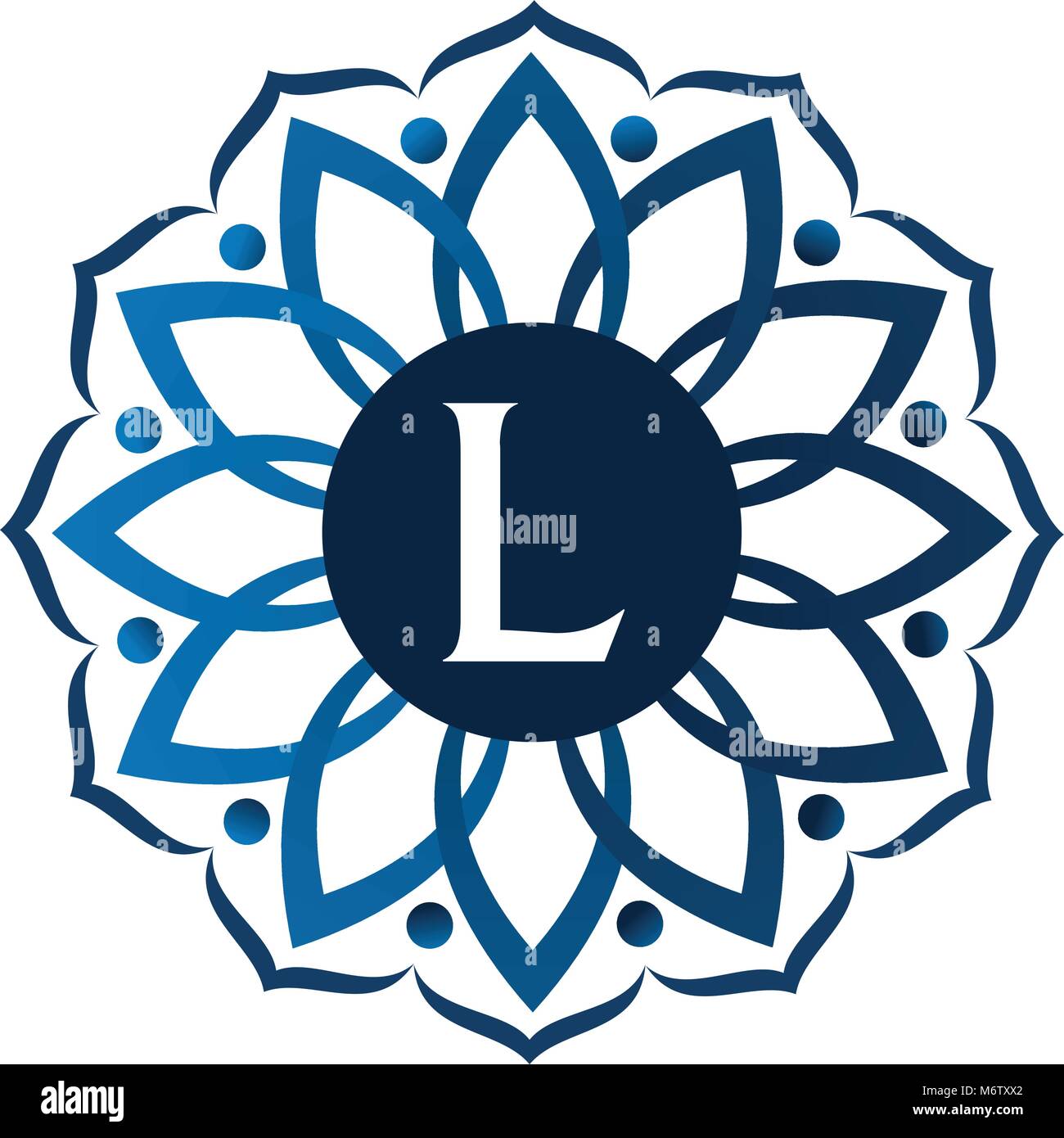 Flower Elegance Initial L Stock Vector Image & Art - Alamy