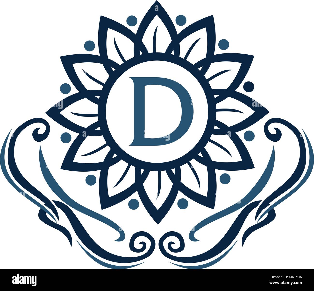 D flower Stock Vector Images - Alamy