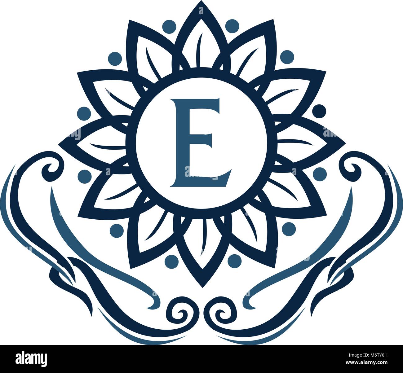 Flower Elegance Initial E Stock Vector Image & Art - Alamy