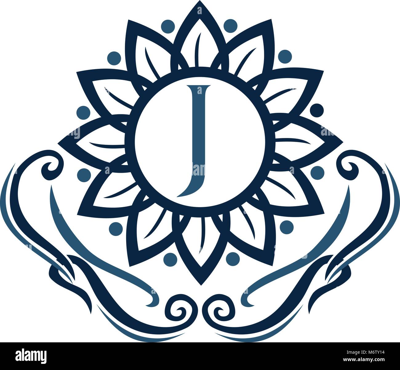 Flower Elegance Initial J Stock Vector Image & Art - Alamy