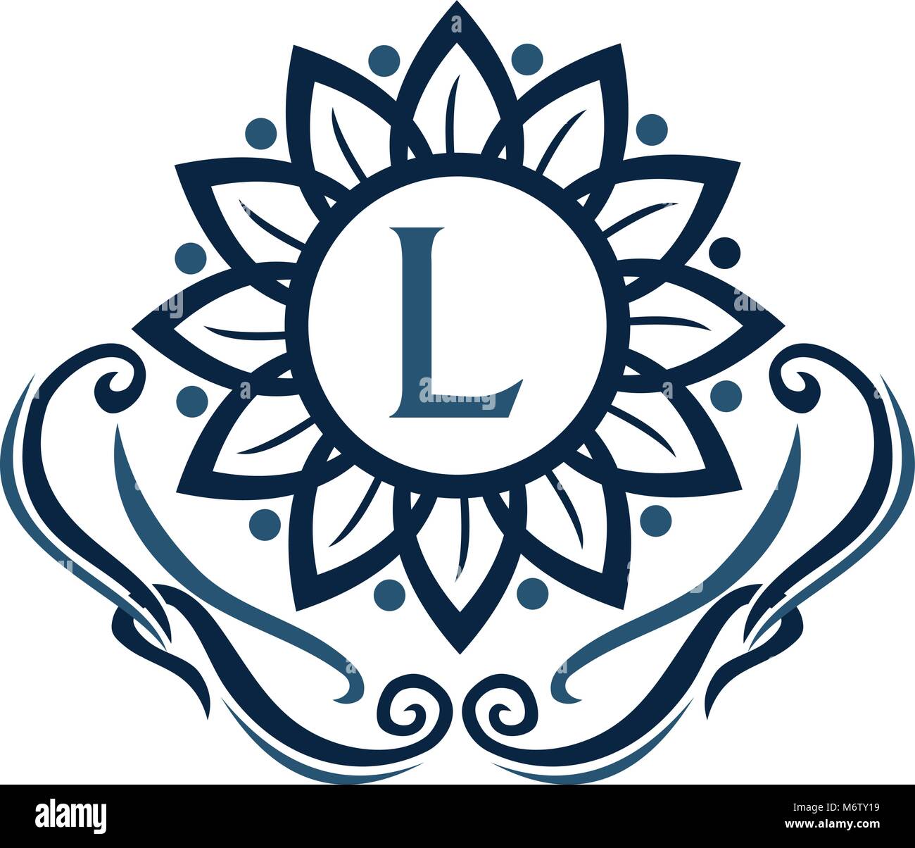 Flower Elegance Initial L Stock Vector Image & Art - Alamy