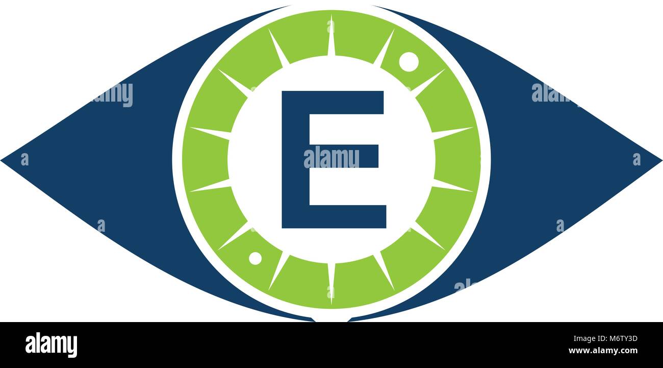 Eye Care Solutions Letter E Stock Vector Image & Art - Alamy