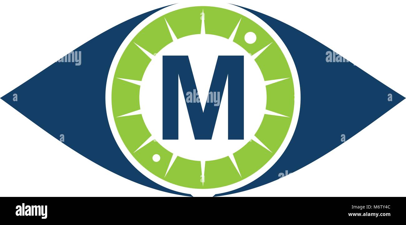 M letter eye hi-res stock photography and images - Alamy