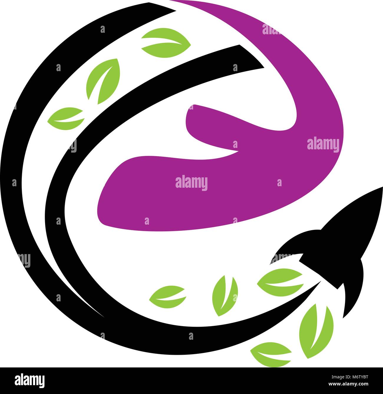 Rocket leaf isolated Stock Vector Images - Alamy