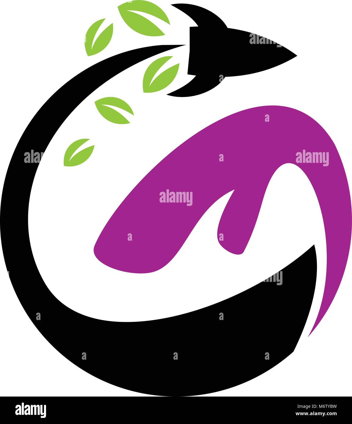 Rocket leaf isolated Stock Vector Images - Alamy