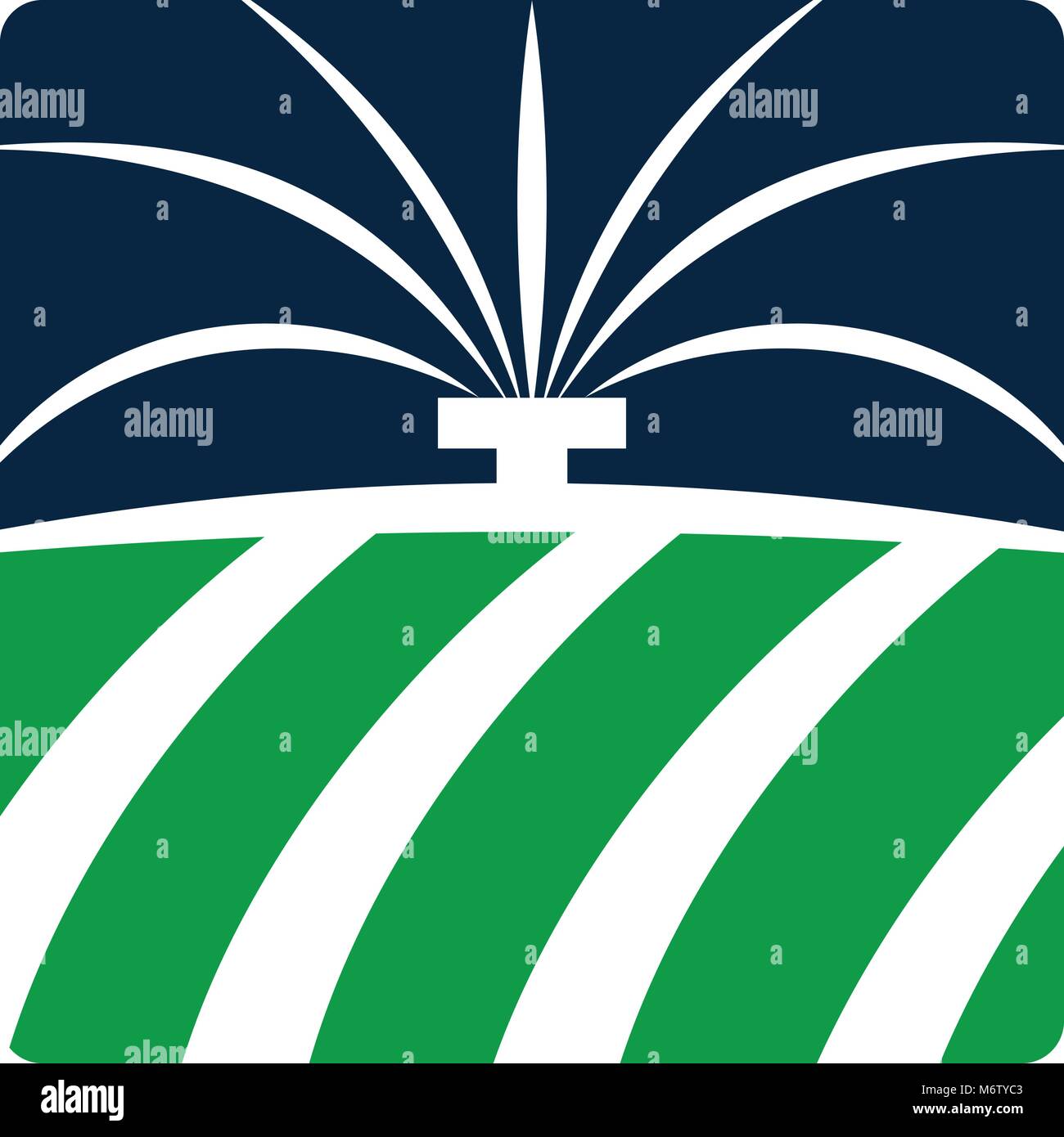 Irrigation system sprinkling water Stock Vector Images - Alamy