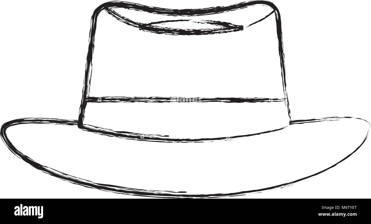 classic hat men cloth fashion vector illustration sketch image Stock ...