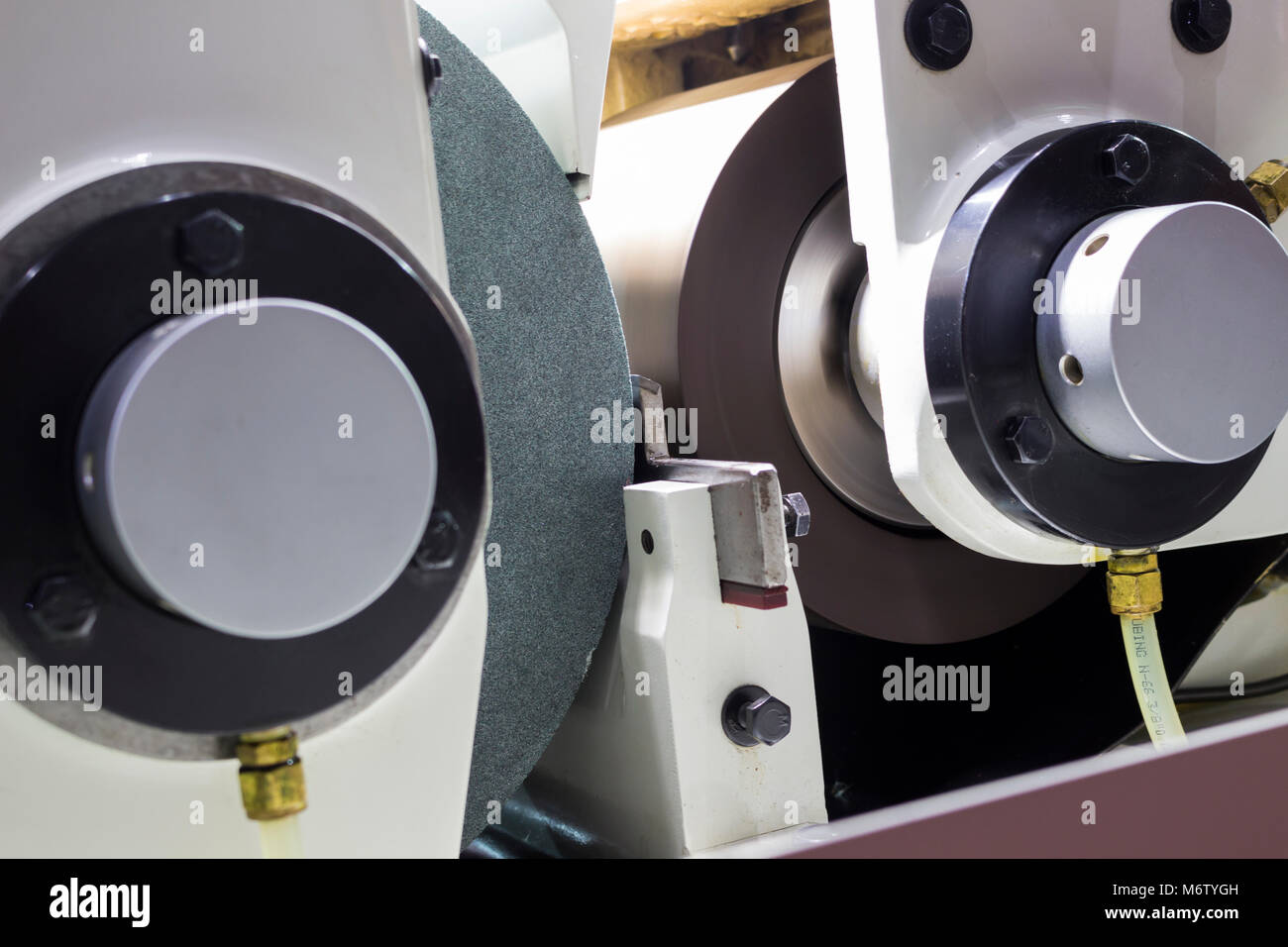 high precision centerless grinding CNC machine;side view Stock Photo ...