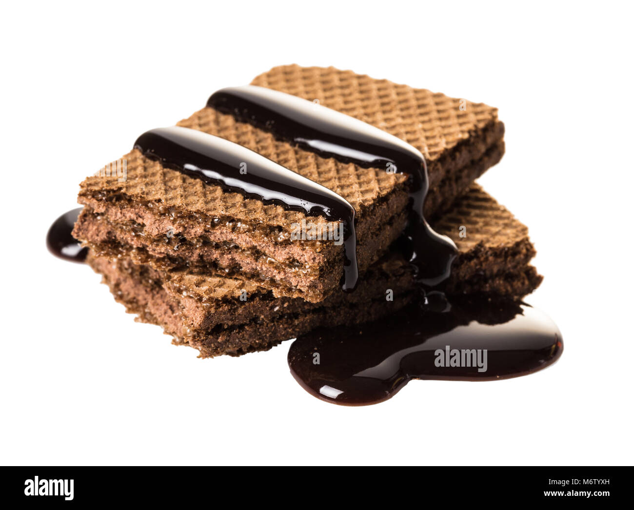 Dark chocolate wafers on Cut Out Stock Images & Pictures - Alamy