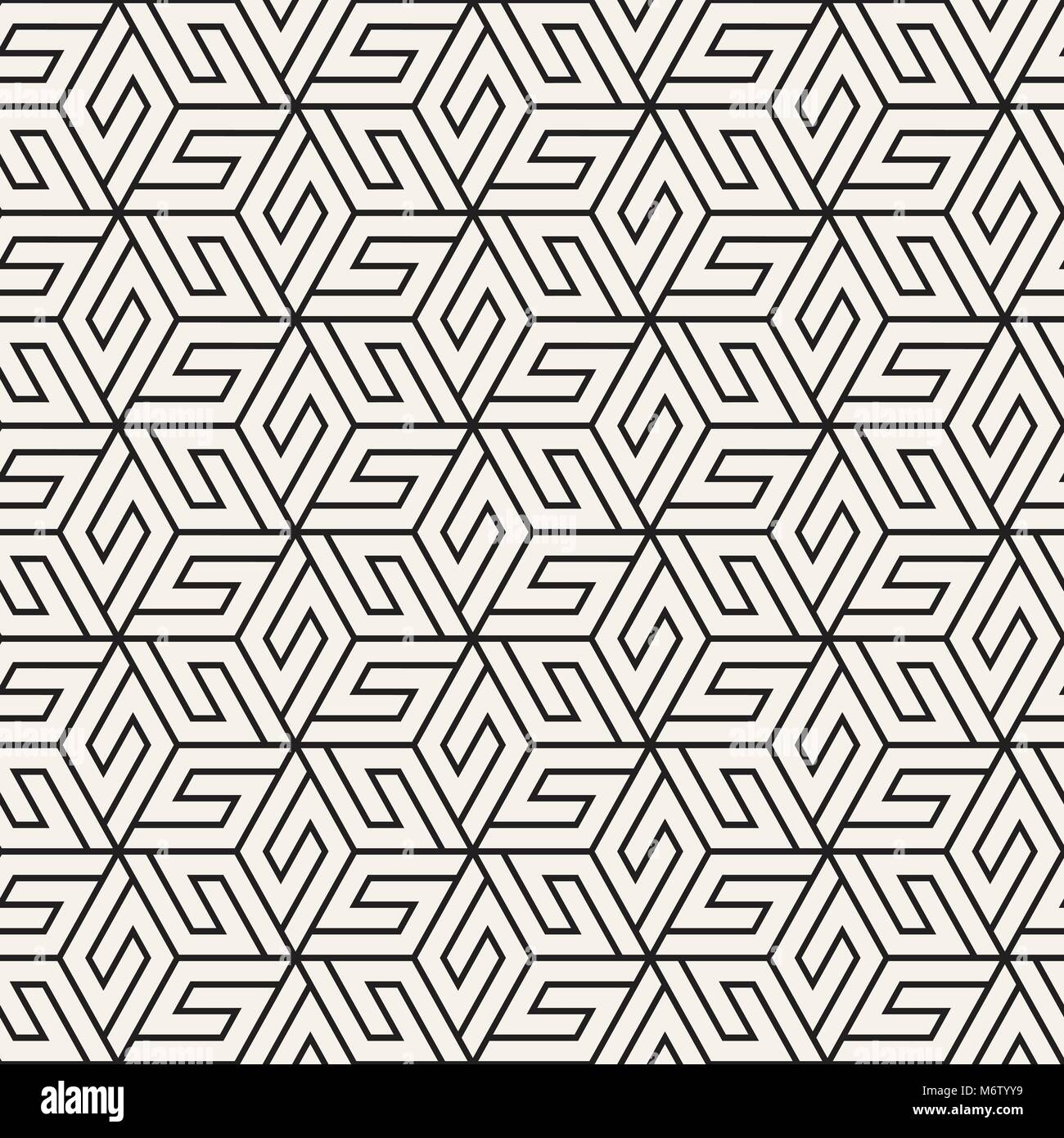 Vector seamless lattice pattern. Modern stylish texture with monochrome ...