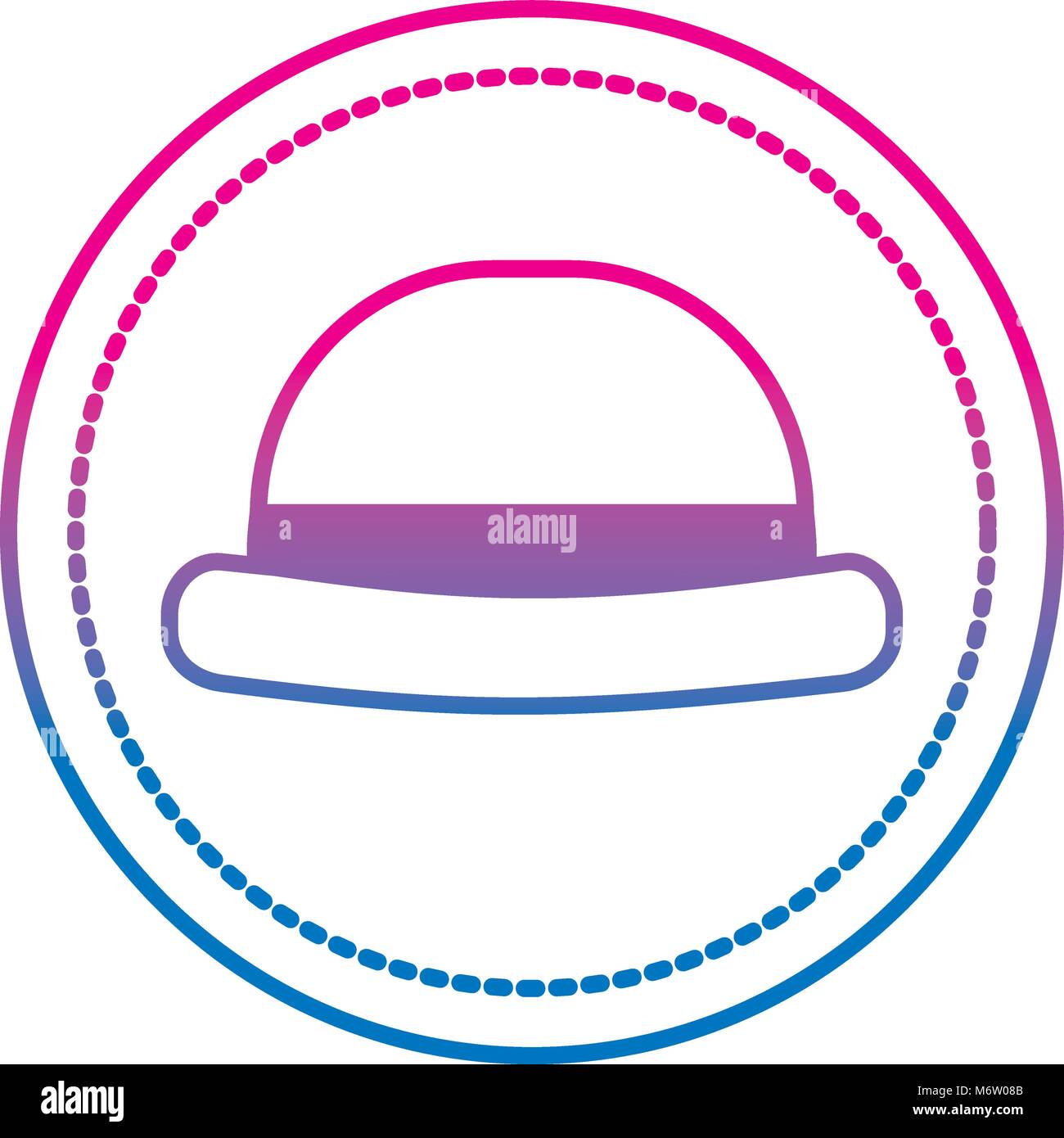 vintage fashion hat classic sticker design vector illustration gradient ...