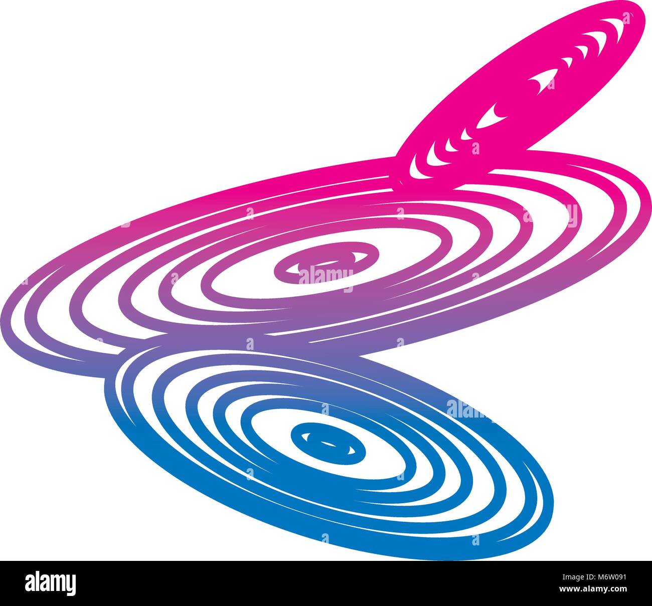 set of retro classic music vinyl discs vector illustration gradient ...