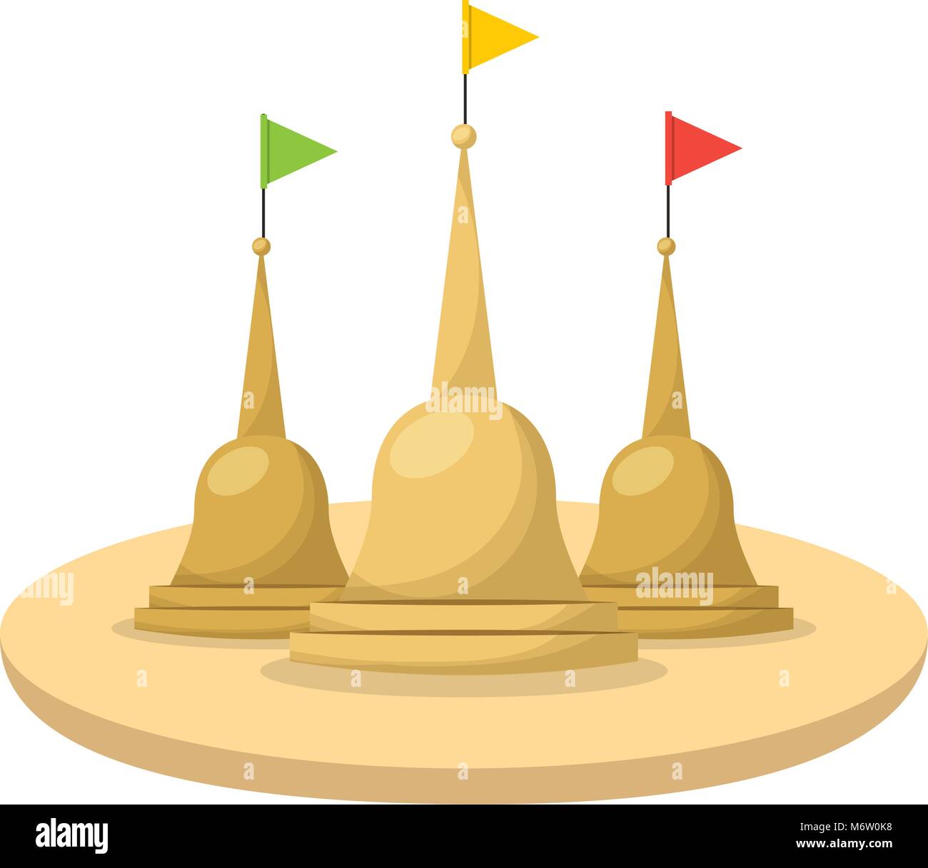 thailand temple traditonal culture building vector illustration Stock ...