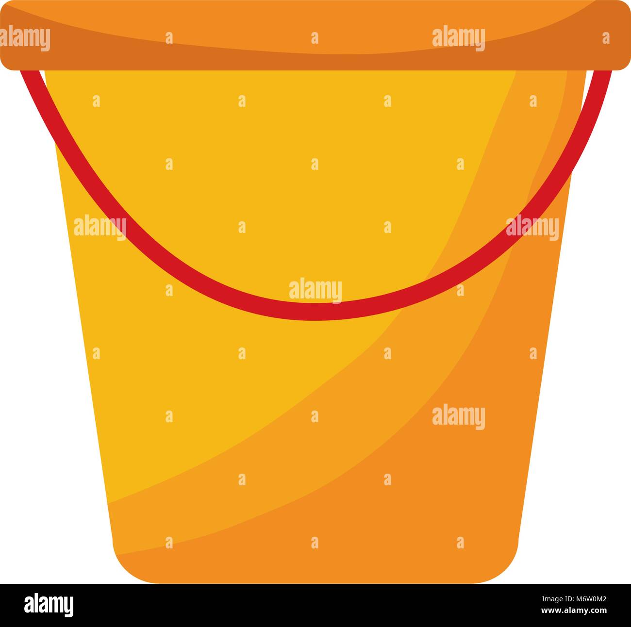 plastic bucket container handle tool vector illustration Stock Vector ...