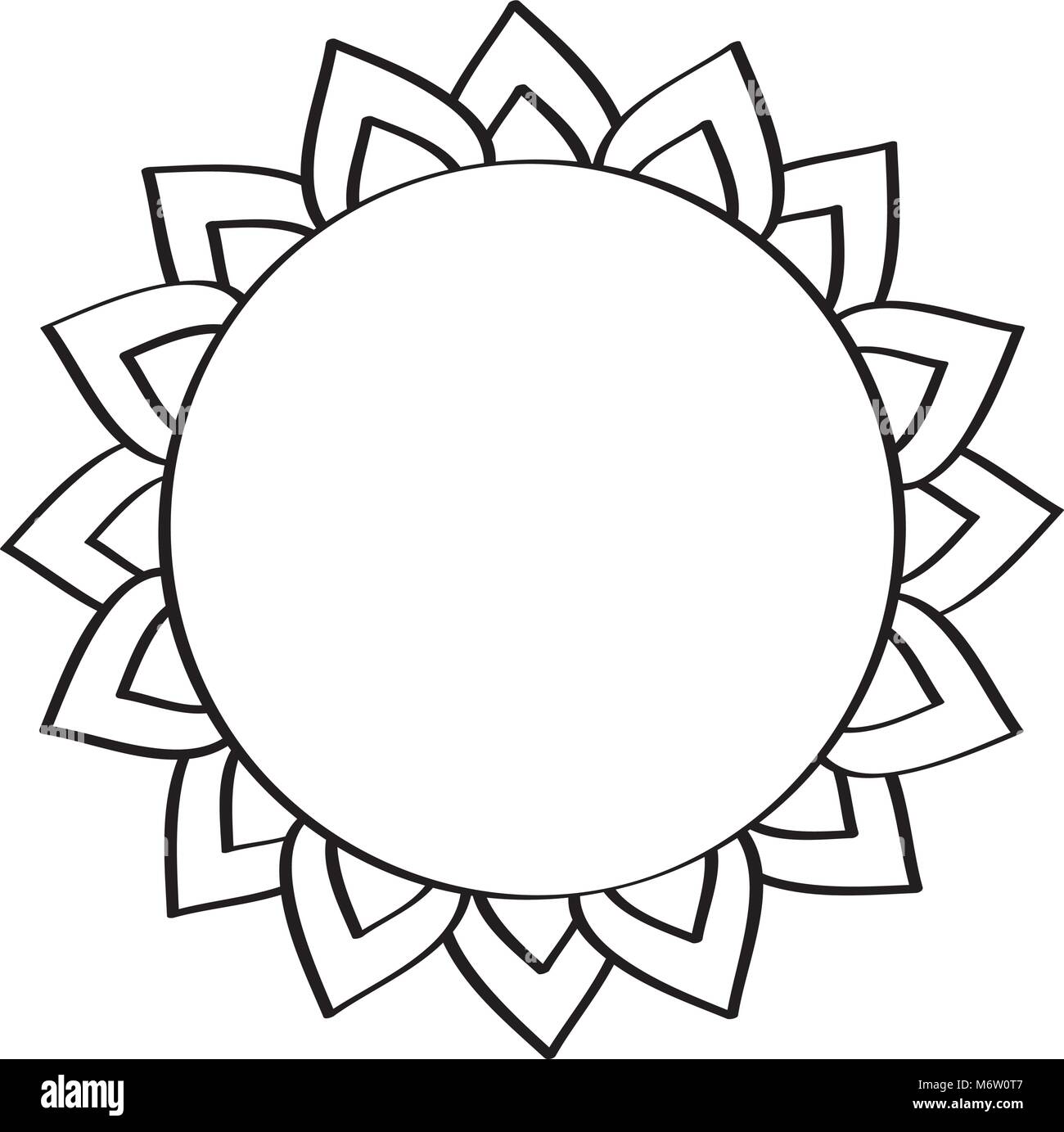 weather sun summer forecast hot vector illustration outline image Stock ...