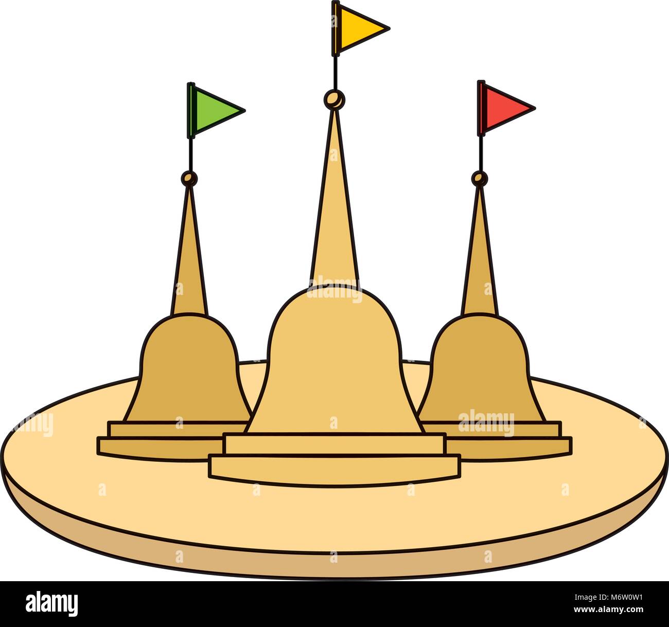 Chiang mai temple flags Stock Vector Images - Alamy