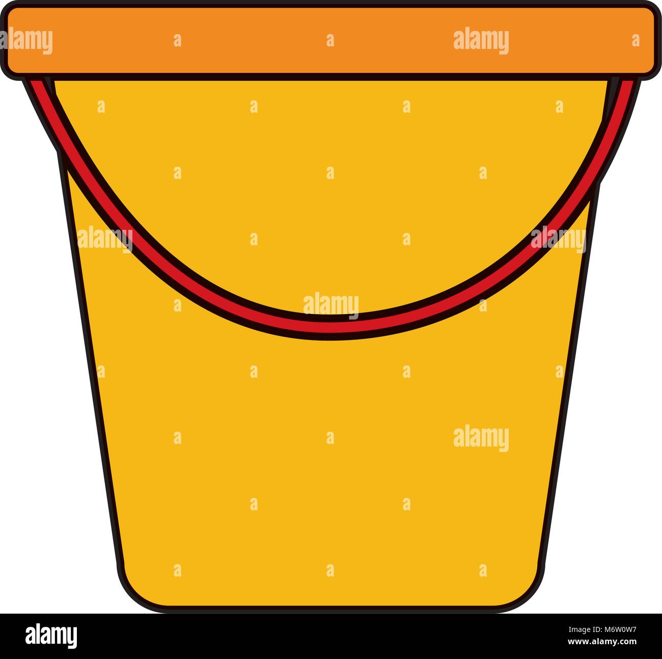 plastic bucket container handle tool vector illustration Stock Vector ...