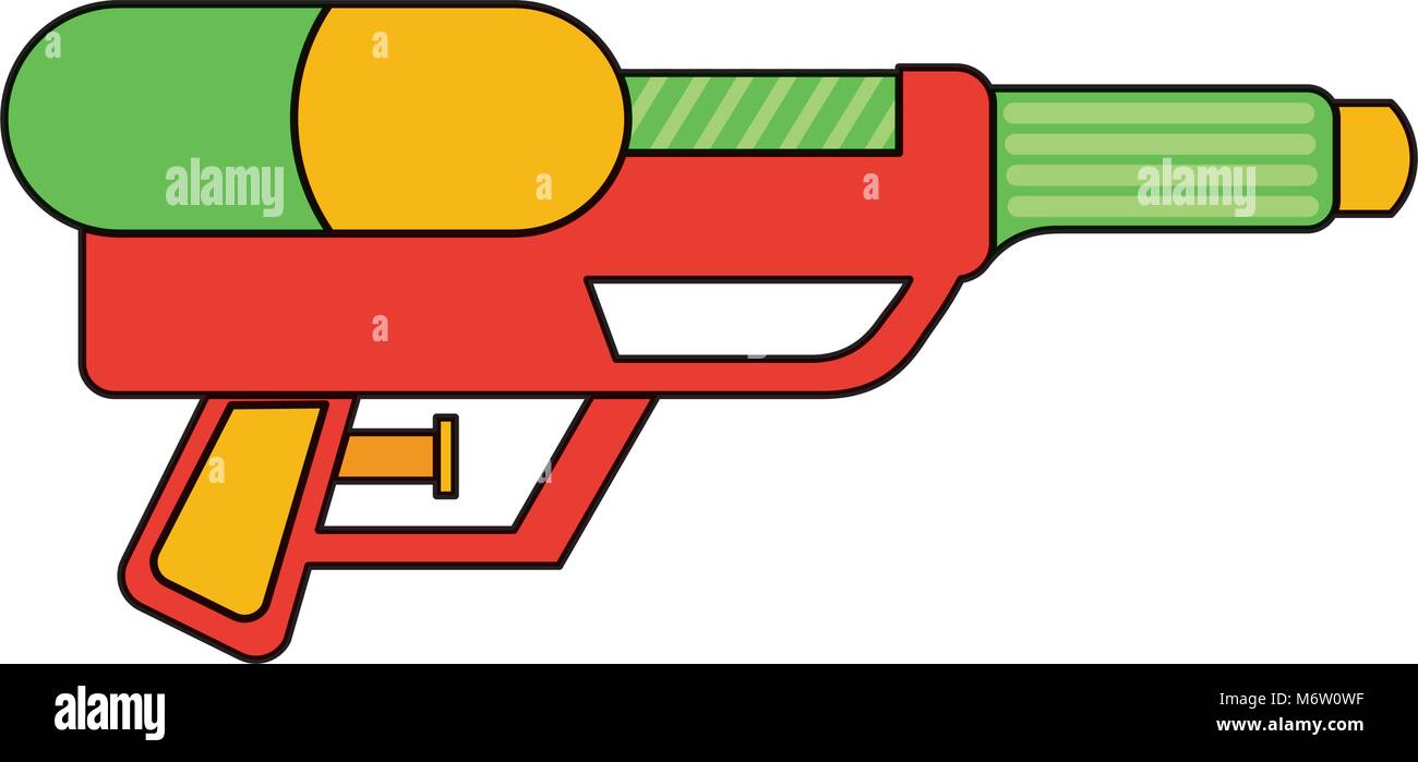 water gun shoot splash toy plastic vector illustration Stock Vector ...
