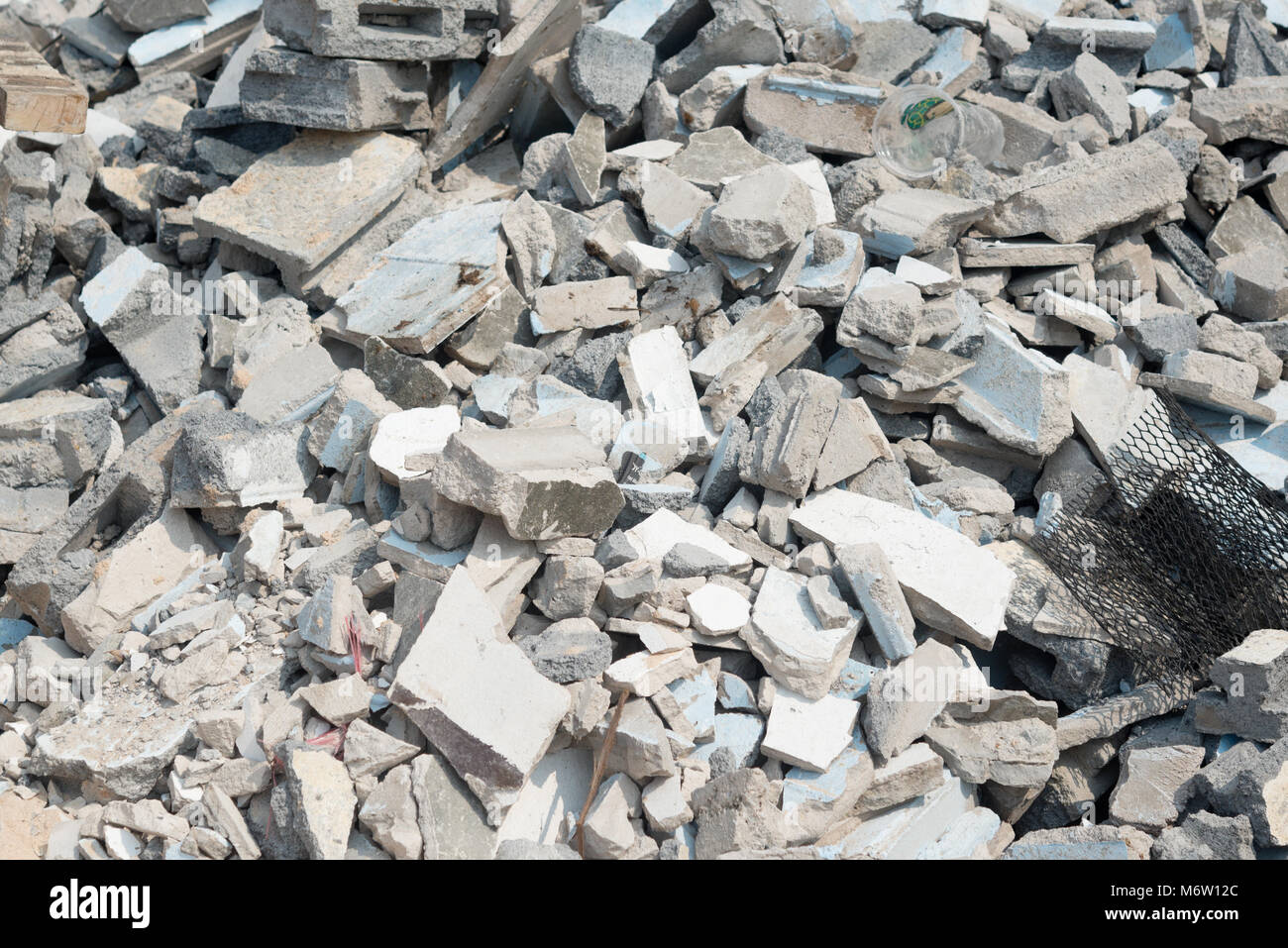 Pile of broken bricks Stock Photo - Alamy