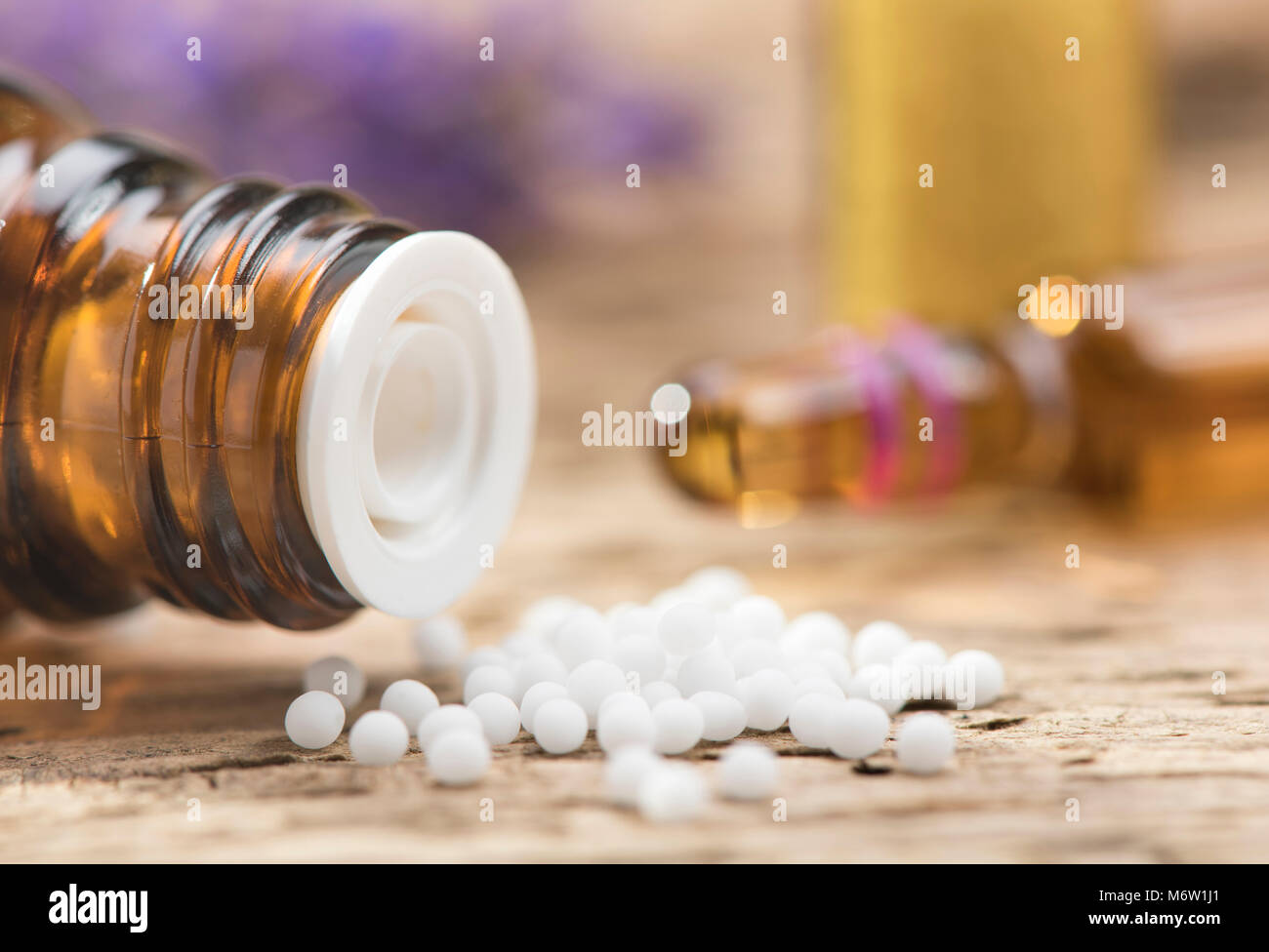 alternative medicine with herbal and homeopathic pills Stock Photo - Alamy