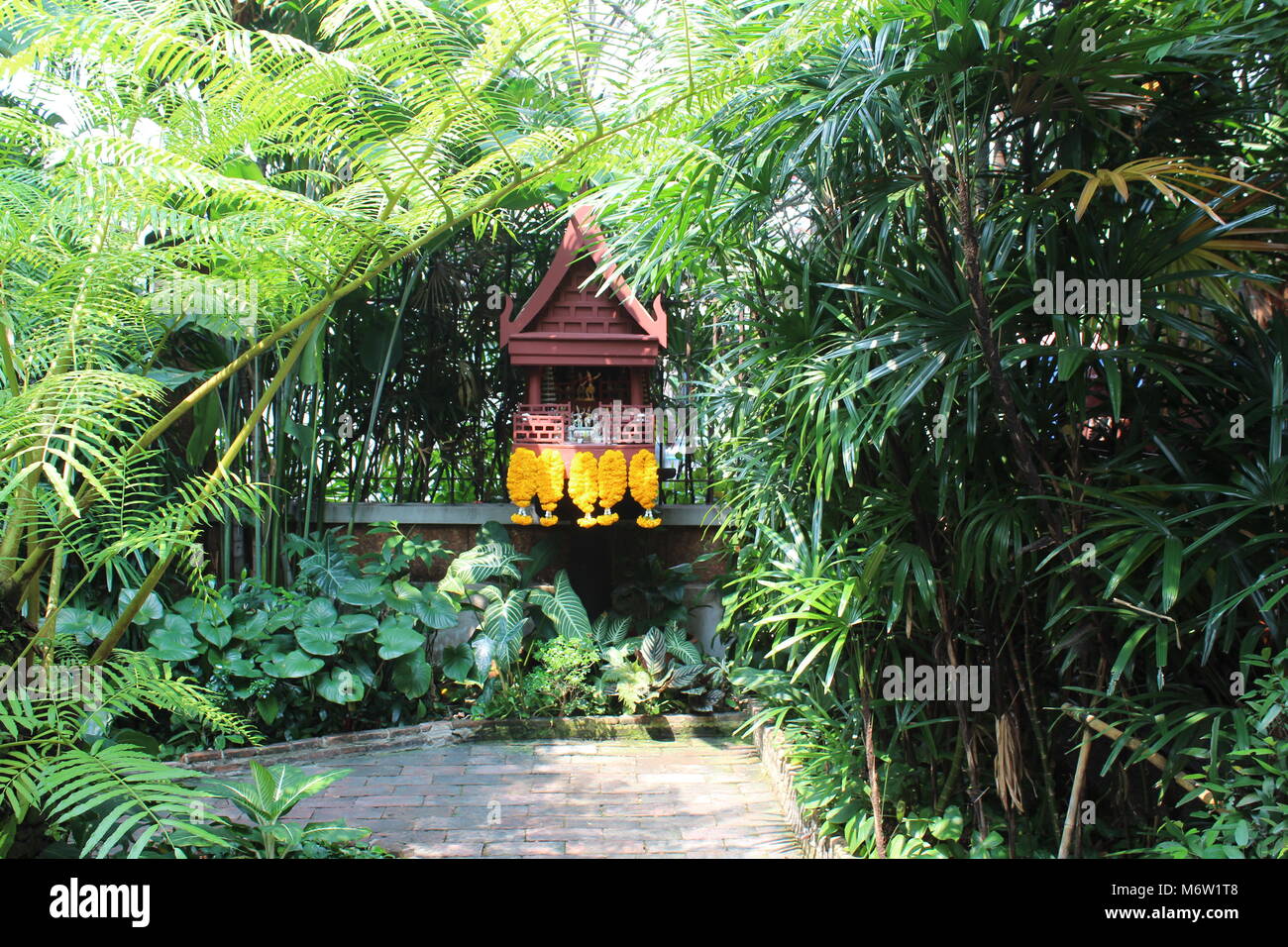 Jim Thompson House and Gardens in Bangkok, Thailand. Traditional Thai ...