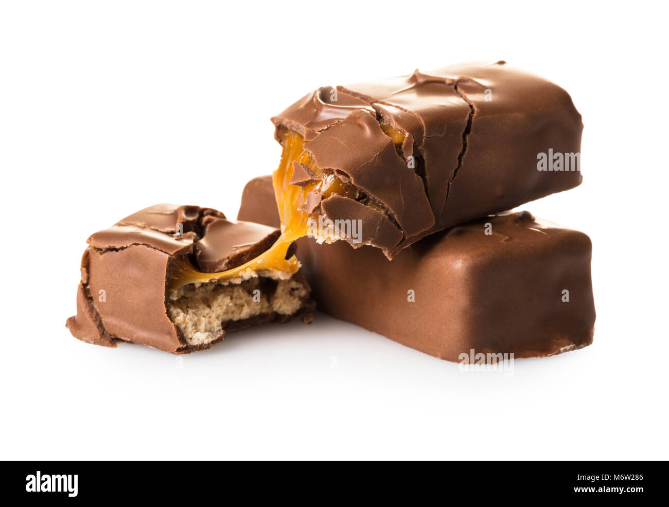 chocolate bars close-up on white isolated background Stock Photo - Alamy