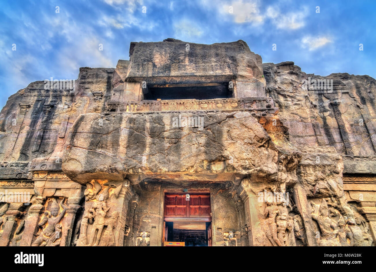 The Kailasa temple, cave 16 in Ellora complex. UNESCO world heritage ...