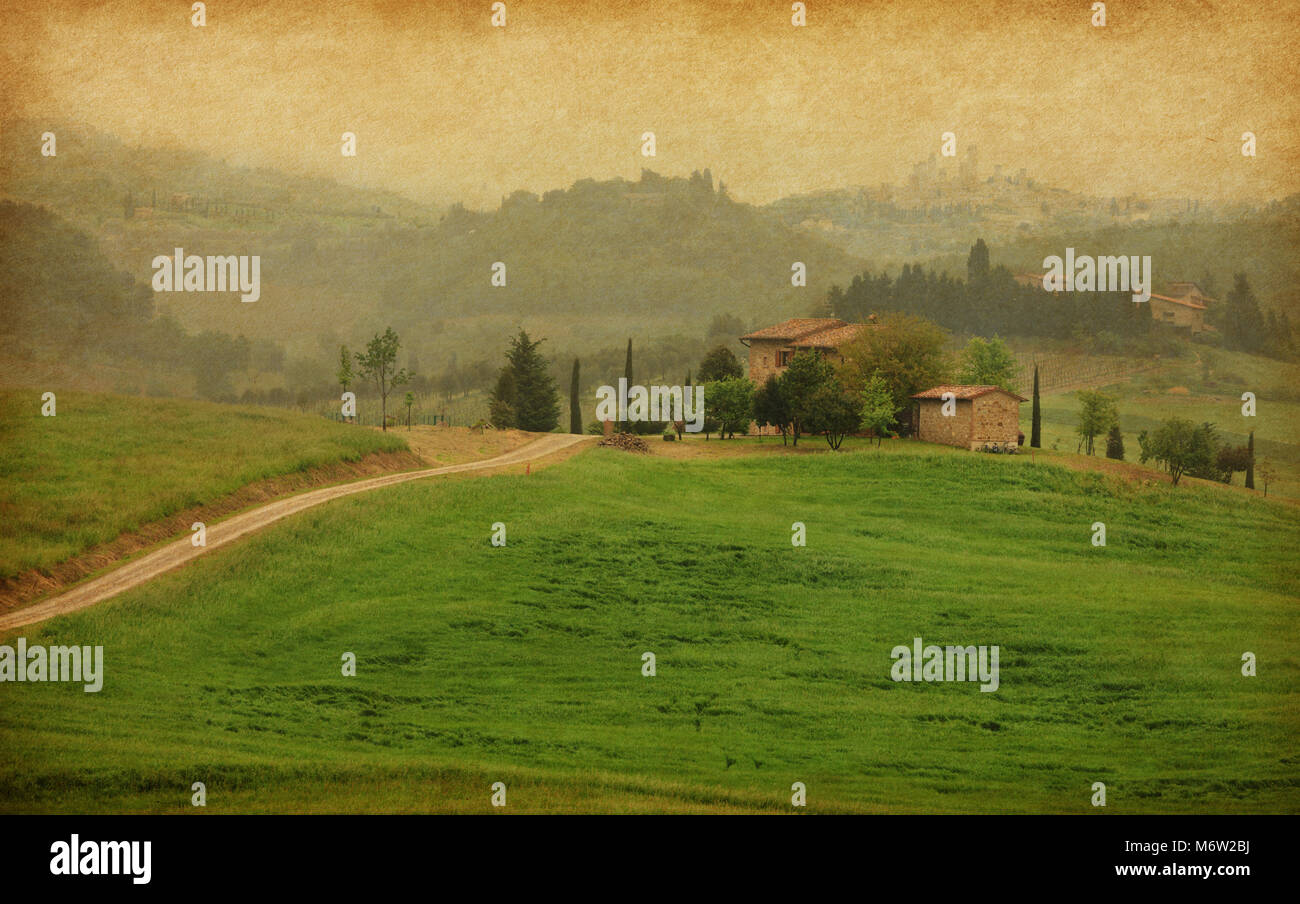 Typical tuscany farm Stock Photo - Alamy