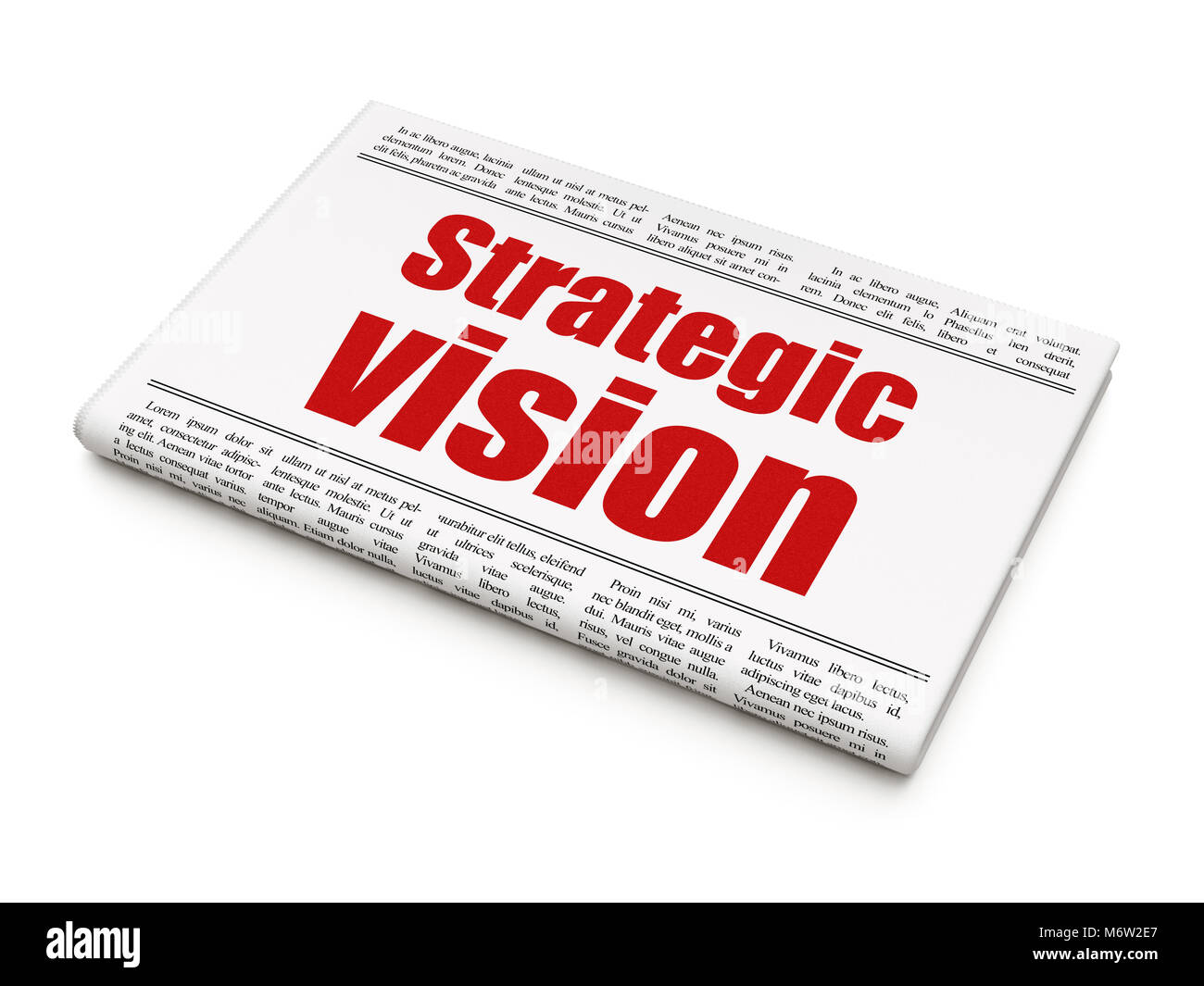Business concept: newspaper headline Strategic Vision Stock Photo - Alamy