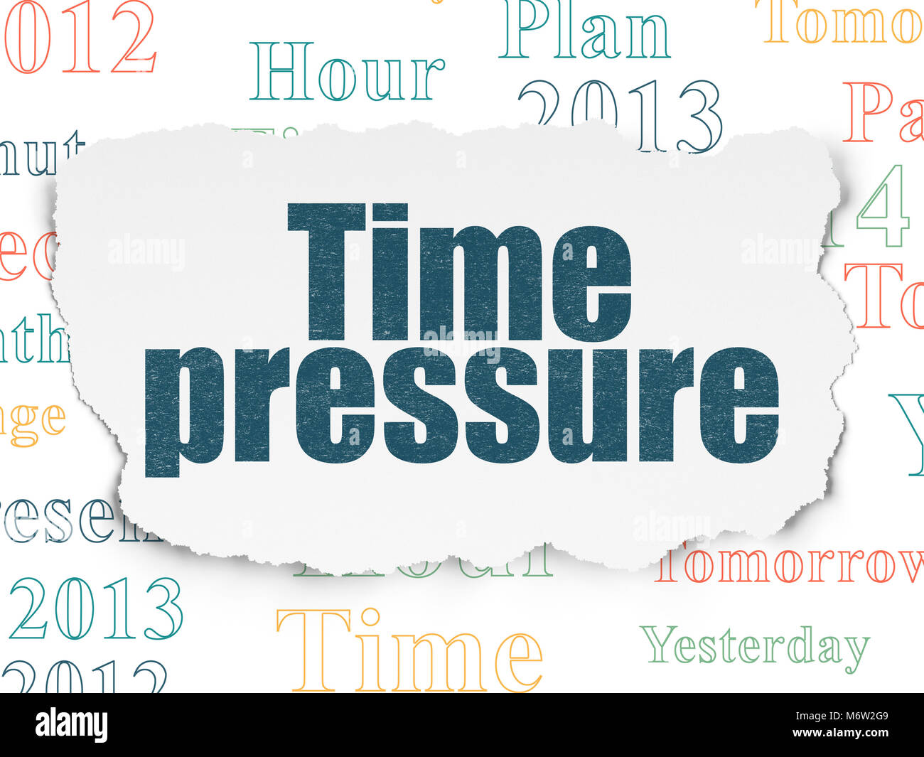 Timeline concept: Time Pressure on Torn Paper background Stock Photo ...